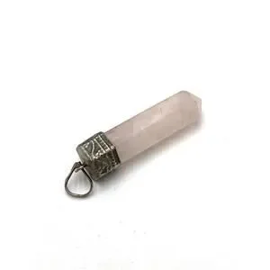 Unbranded | Jewelry | Pendant Rose Quartz Pencil Silver Tone Metal Bail ...